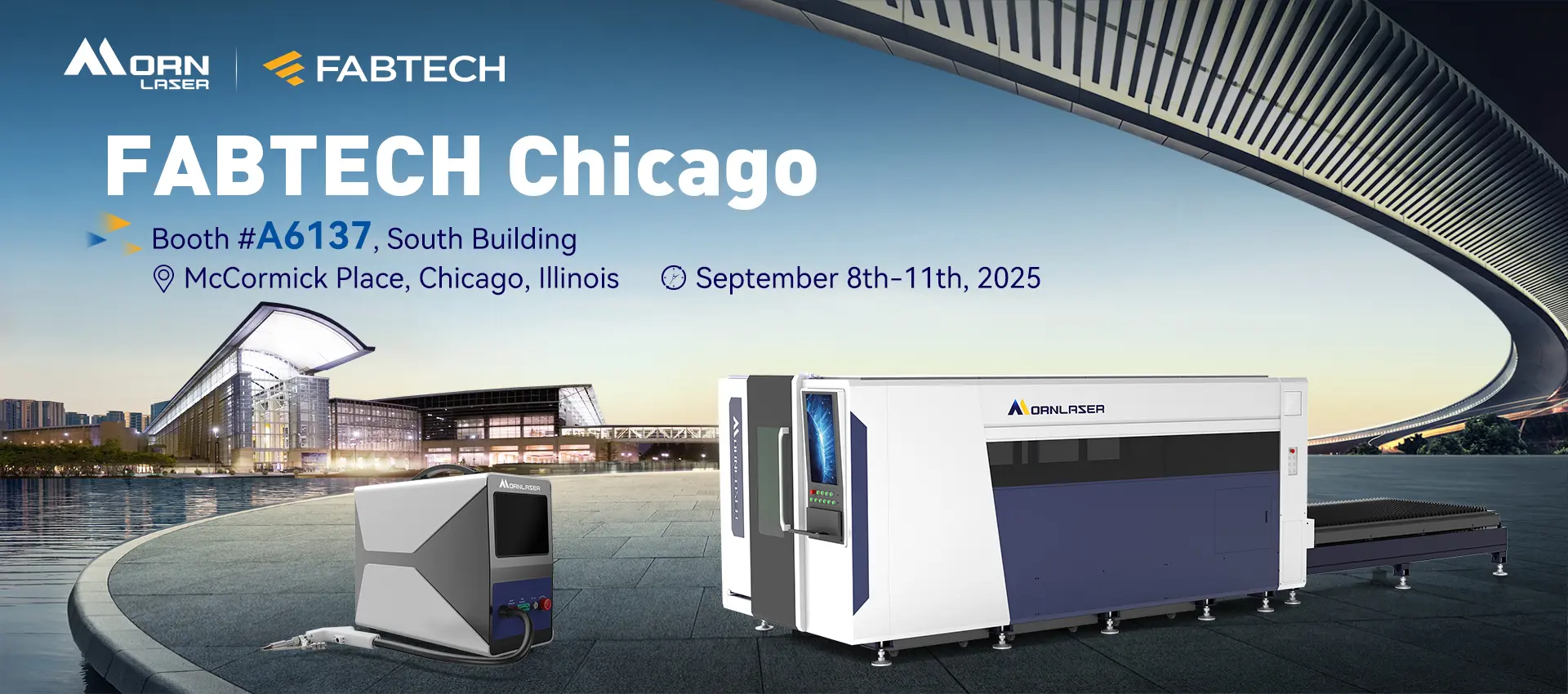 Morn Laser at FABTECH Chicago 2025 | Fiber Laser Cutting, Welding & Cleaning Machines